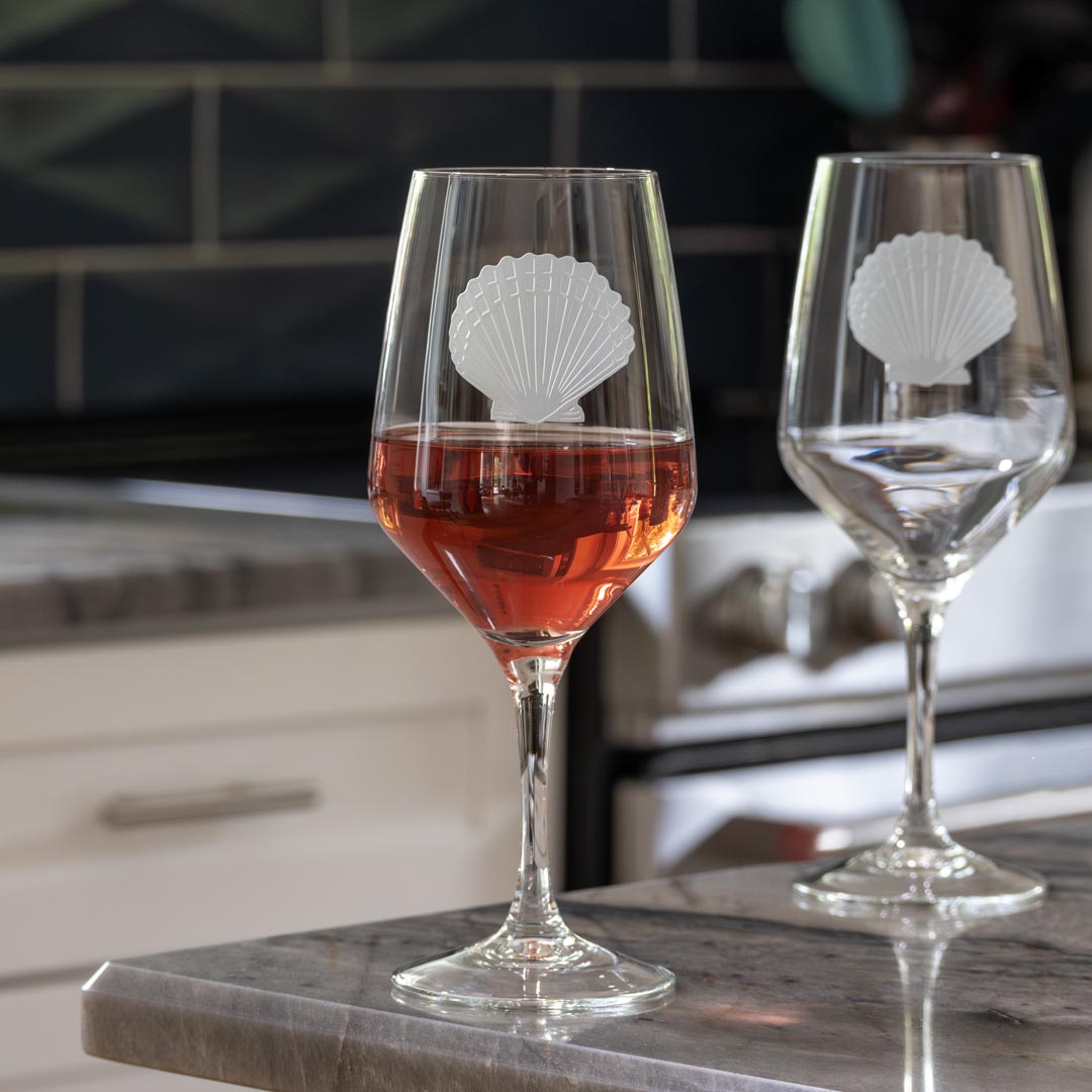 Scallop Shell 19.75oz All Purpose Wine Glass | Set of 4 – Rolf Glass