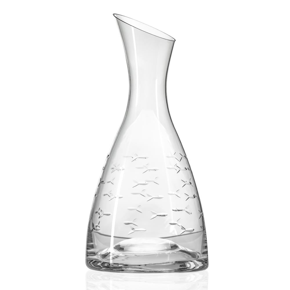 School of Fish 37.25oz Wine Carafe | Coastal Wine Carafe – Rolf Glass